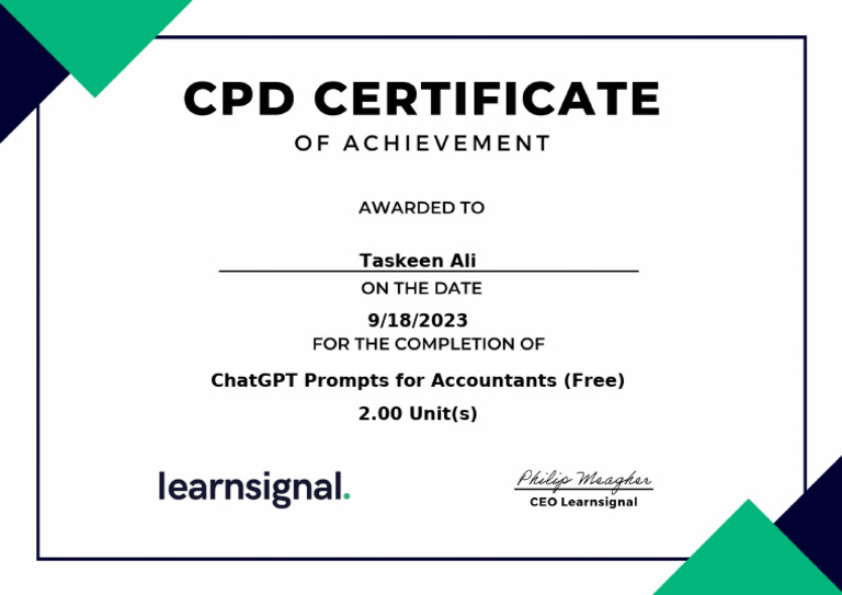 745 - 5 - 33416 - 1695074105 - CPD Course Completion Certificate | PDF