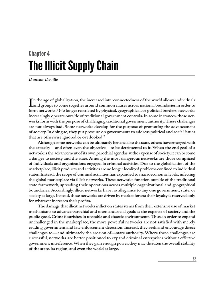 Convergence Illicit Networks and National Security... - (Chapter 4 The ...