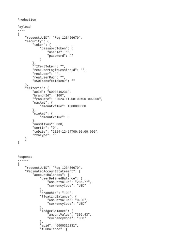 Full STMT Production APIREQRES | PDF