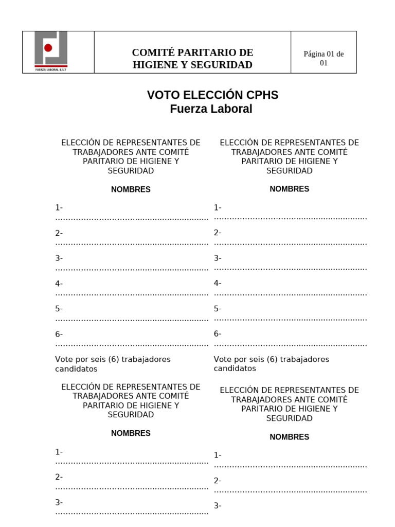 Voto CPHS | PDF | Eventos políticos | Elecciones