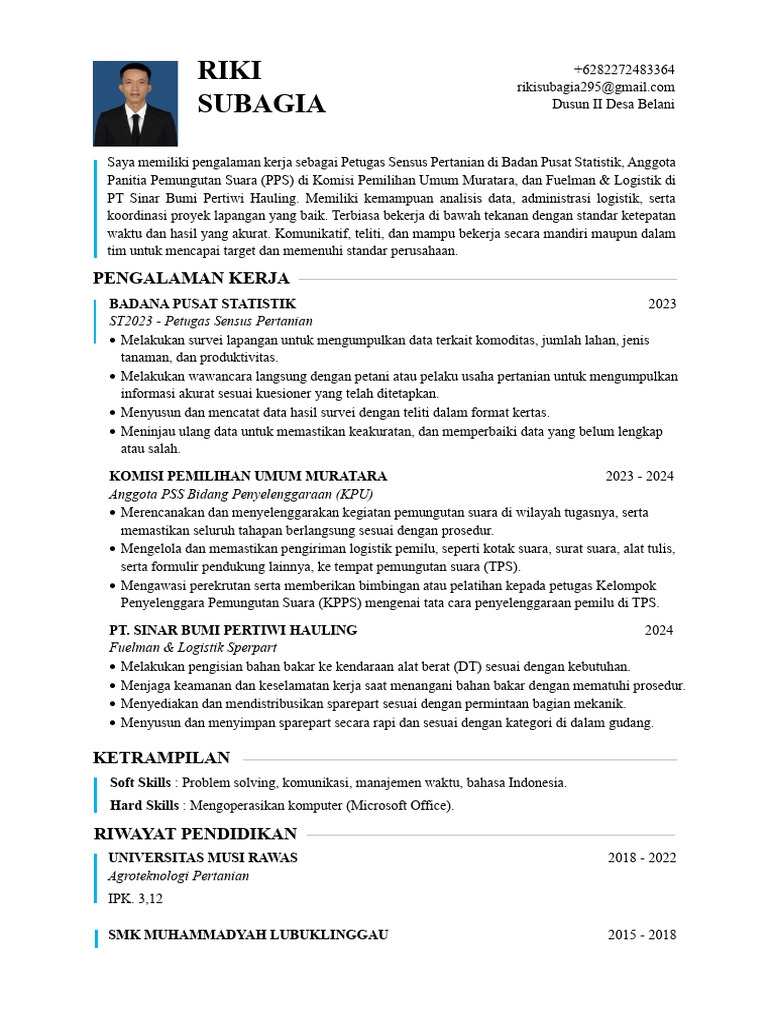 CV Riki Subagia | PDF