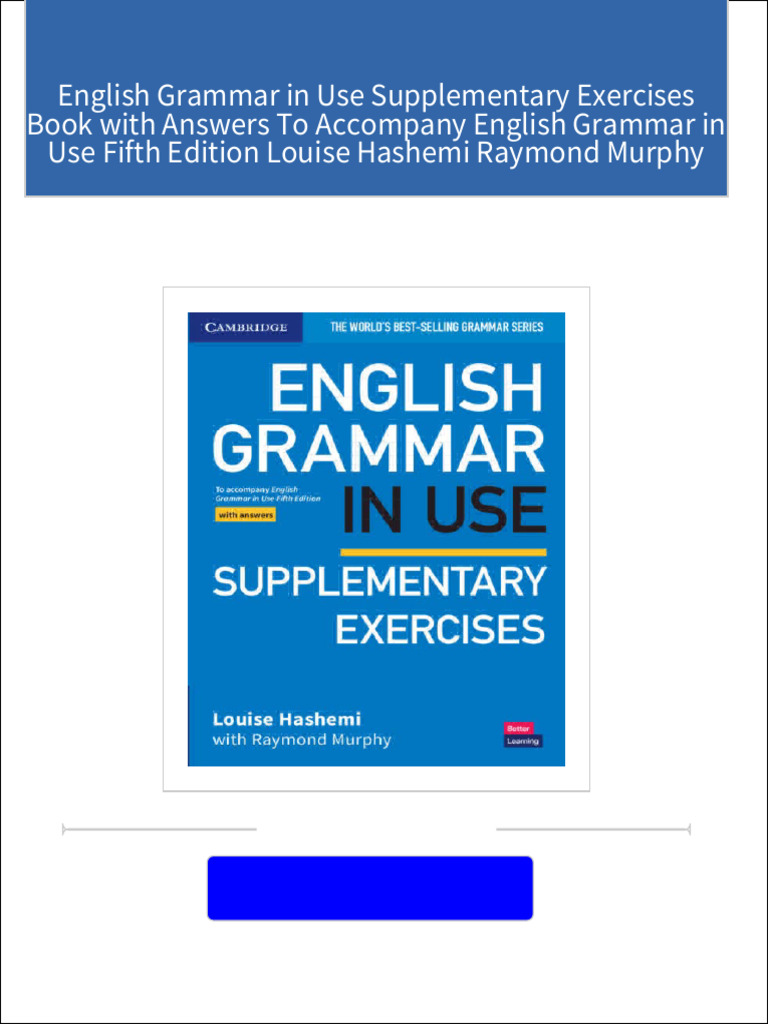 Download full English Grammar in Use Supplementary Exercises Book with ...