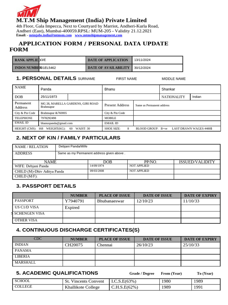 MTM Application Form-2024 | PDF | Government And Personhood