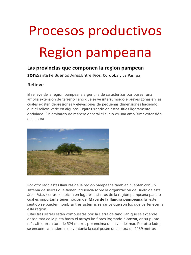 Procesos Productivos Region Pampeana: Las Provincias Que Componen La ...