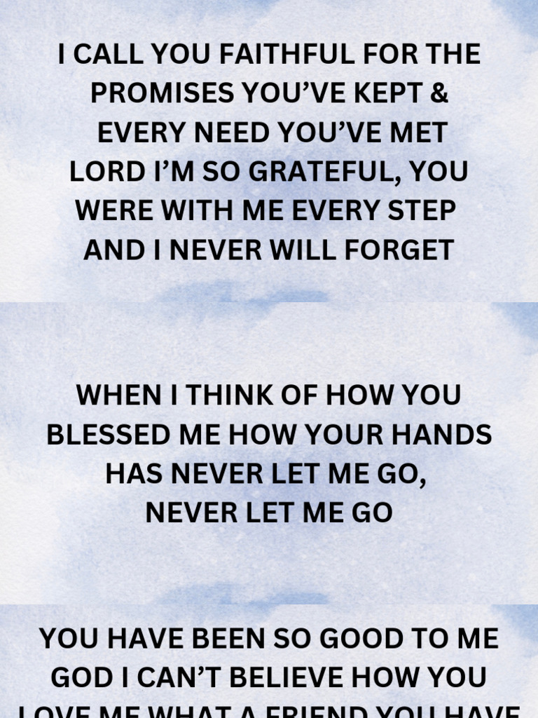 Been So Good | PDF