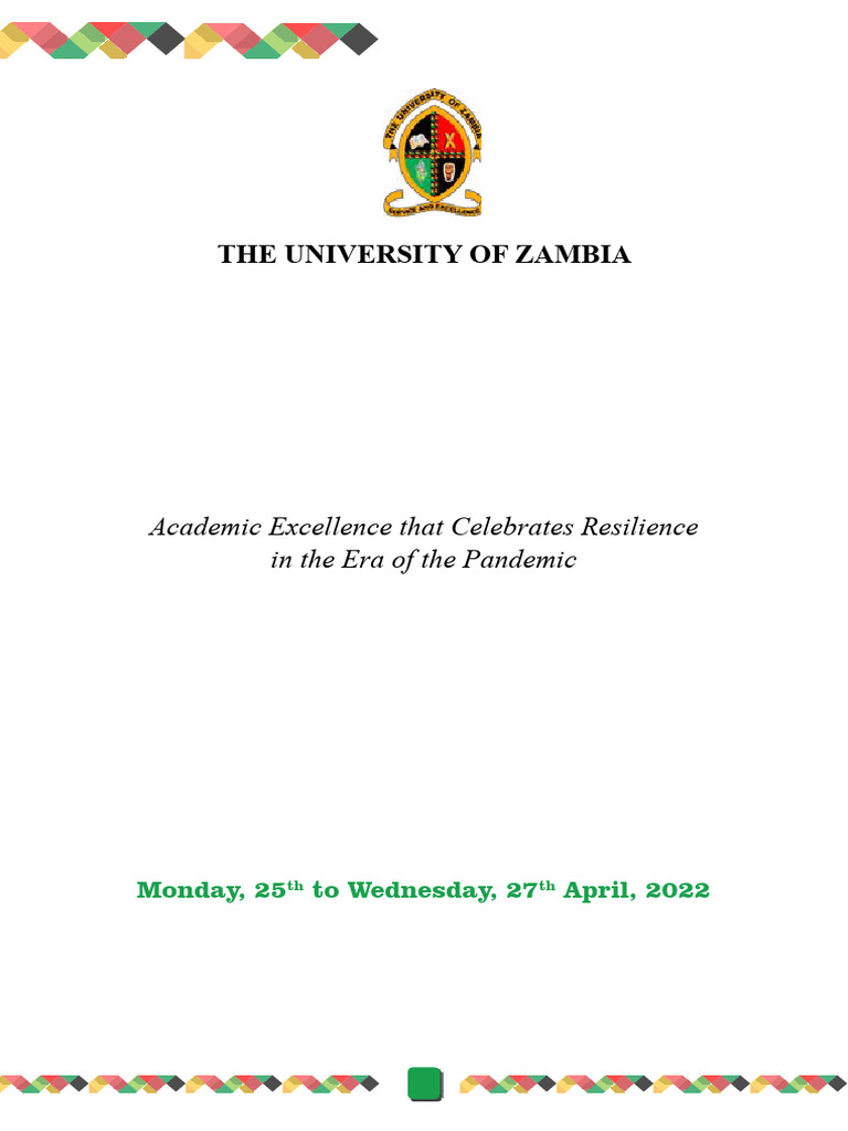 UNZA 2022 Graduation Ceremony Program | PDF | Hamiltonian Mechanics ...
