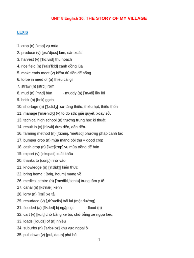 Unit 8 English 10 Online | PDF