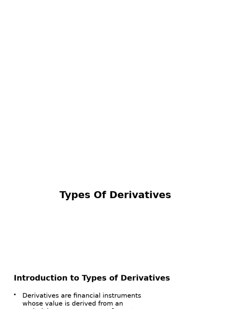 Types of Derivatives | PDF