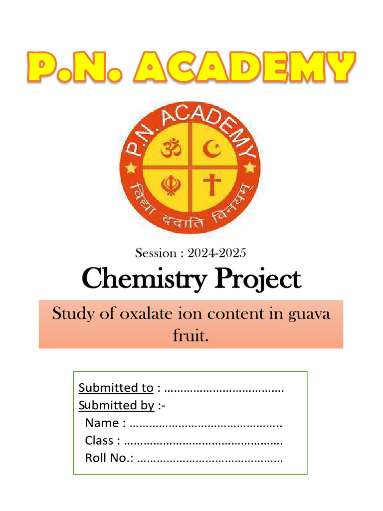Chemistry Project File Class 12th | PDF