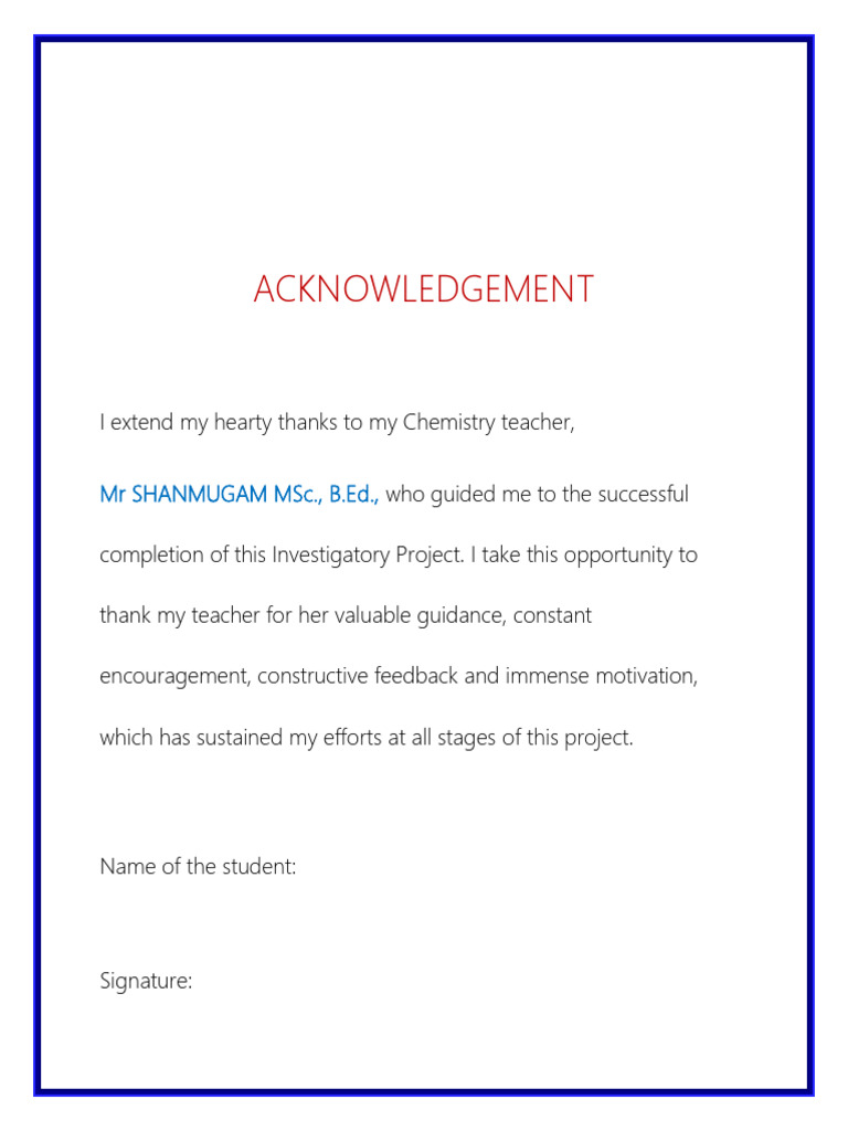 Acknowledgement | PDF