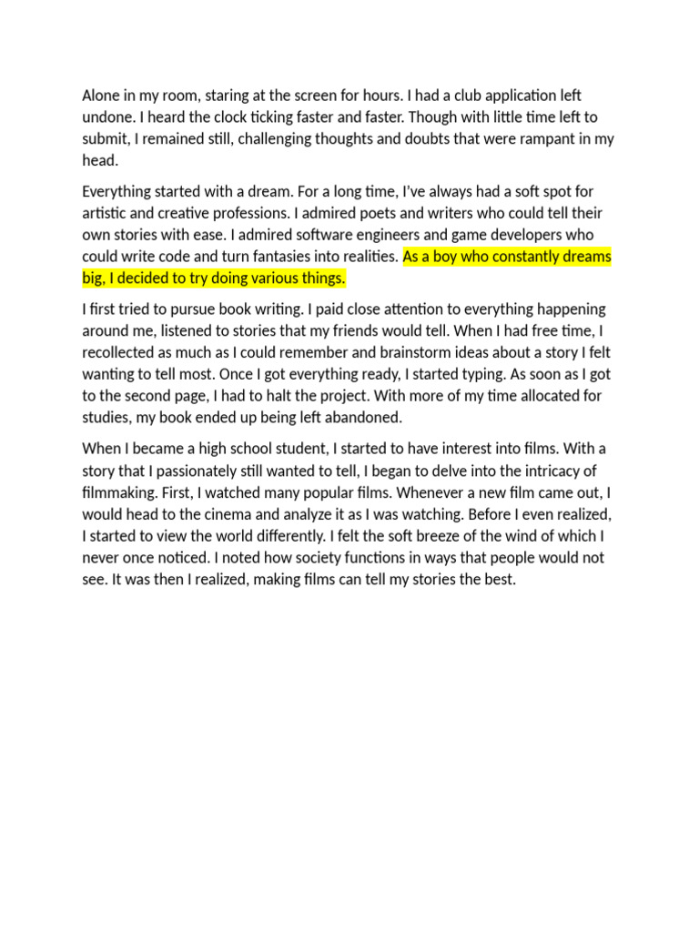 Common App Essay Writing | PDF