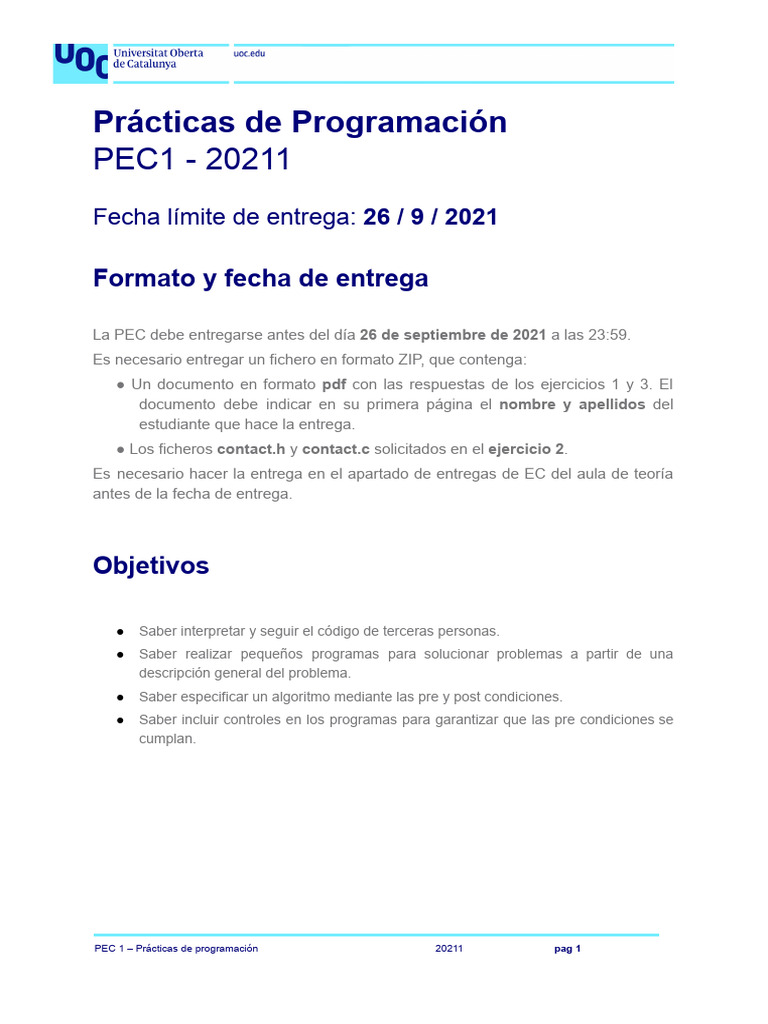 PEC1 20211 Solucion | PDF | Lenguaje de programación | Algoritmos