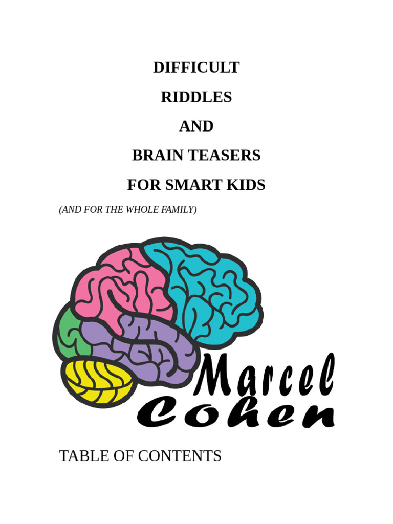 Difficult Riddles AND Brain Teasers For Smart Kids | PDF | Elephant