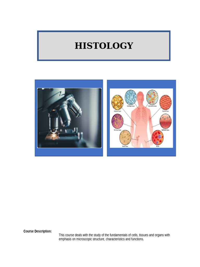 Histology Course for 2nd Year Students | PDF | Histology | Tissue (Biology)