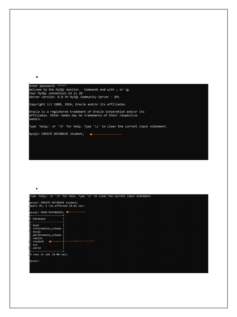MySQL Database Creation and Management | PDF