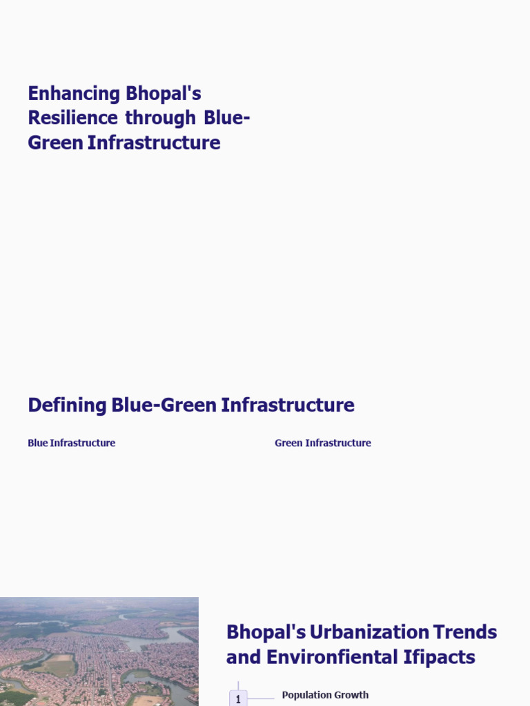 Enhancing Bhopals Resilience Through Blue Green Infrastructure | PDF ...
