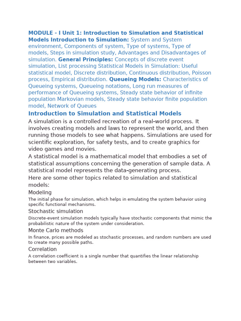 simulation & modeling | PDF | Probability Distribution | Simulation