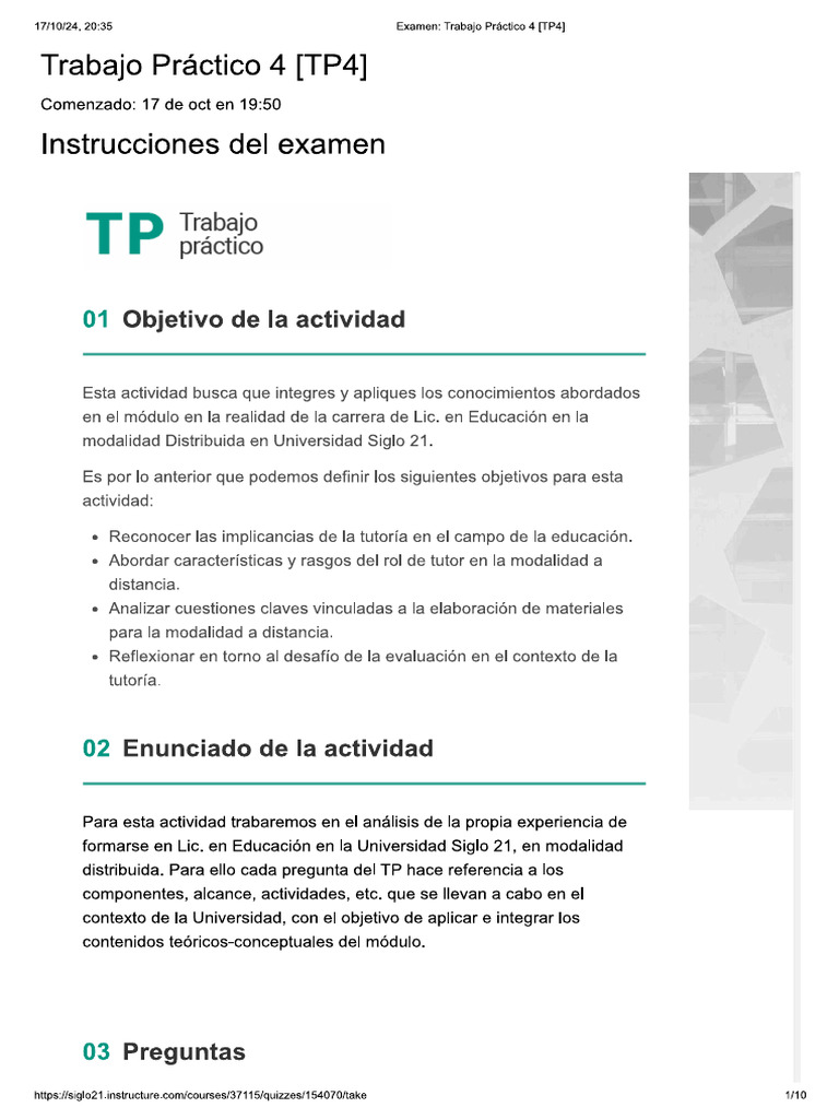 TP4 EDUCACION A DISTANCIA | PDF