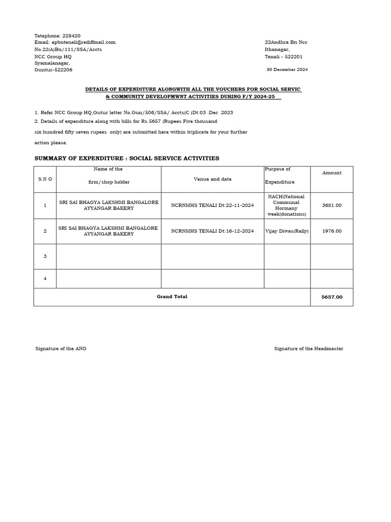Social Service Proforma | PDF