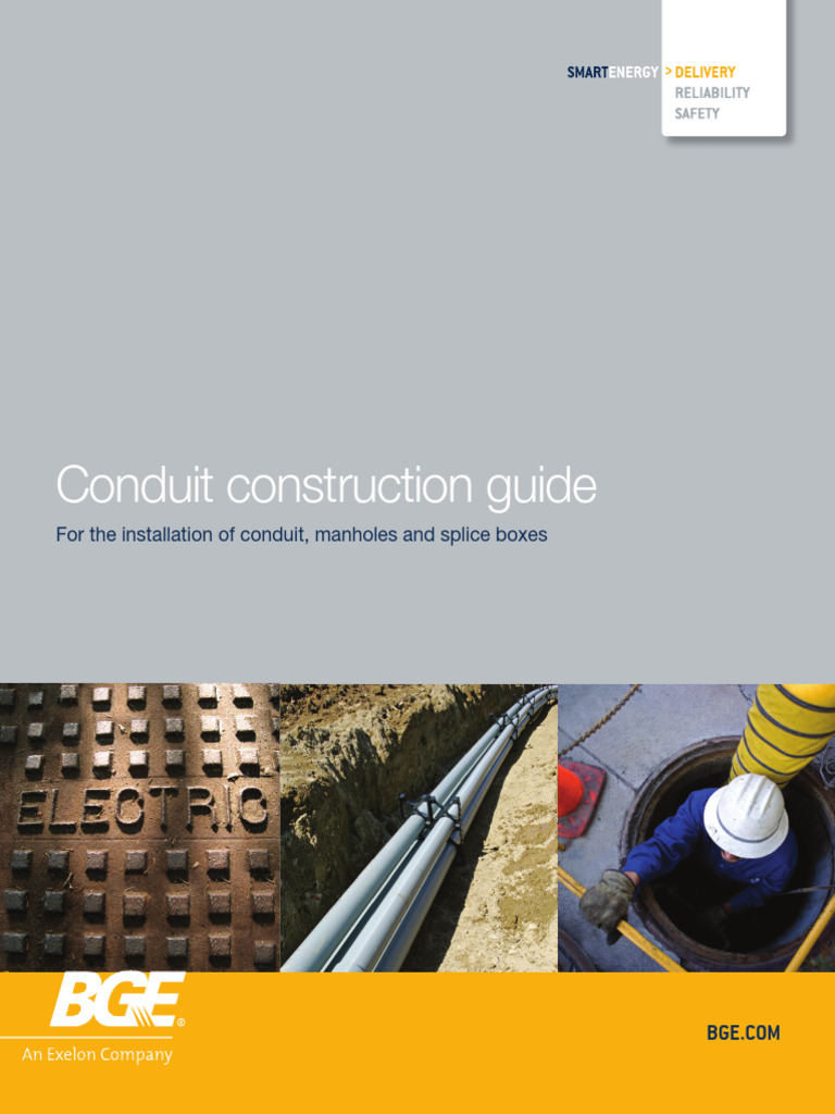 Bge Conduit Construction Guide 23oct2013 | PDF | Duct (Flow) | Pipe ...