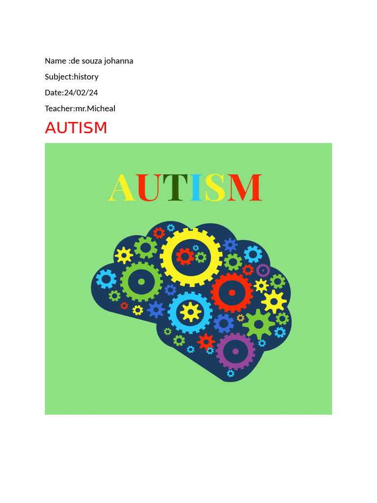 Understanding Autism Spectrum Disorder | PDF
