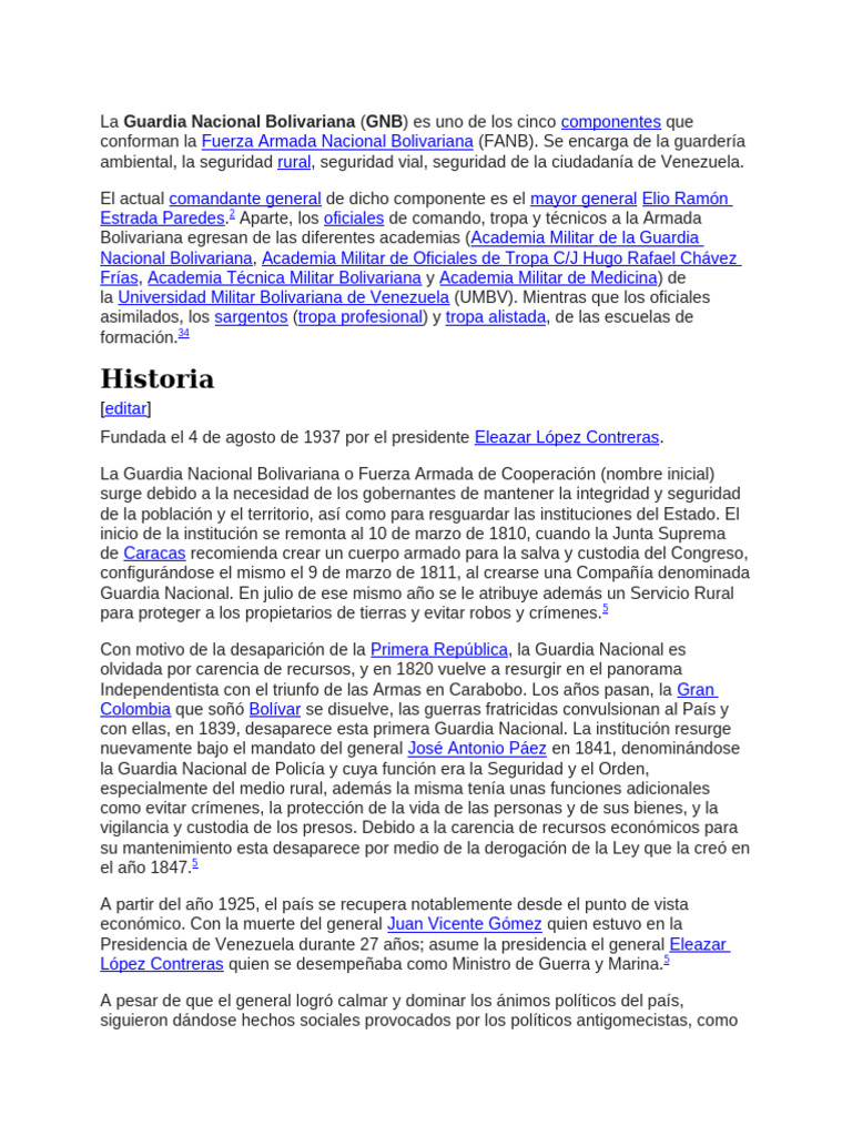 Historia de La Guardia | PDF | Venezuela | Gobierno