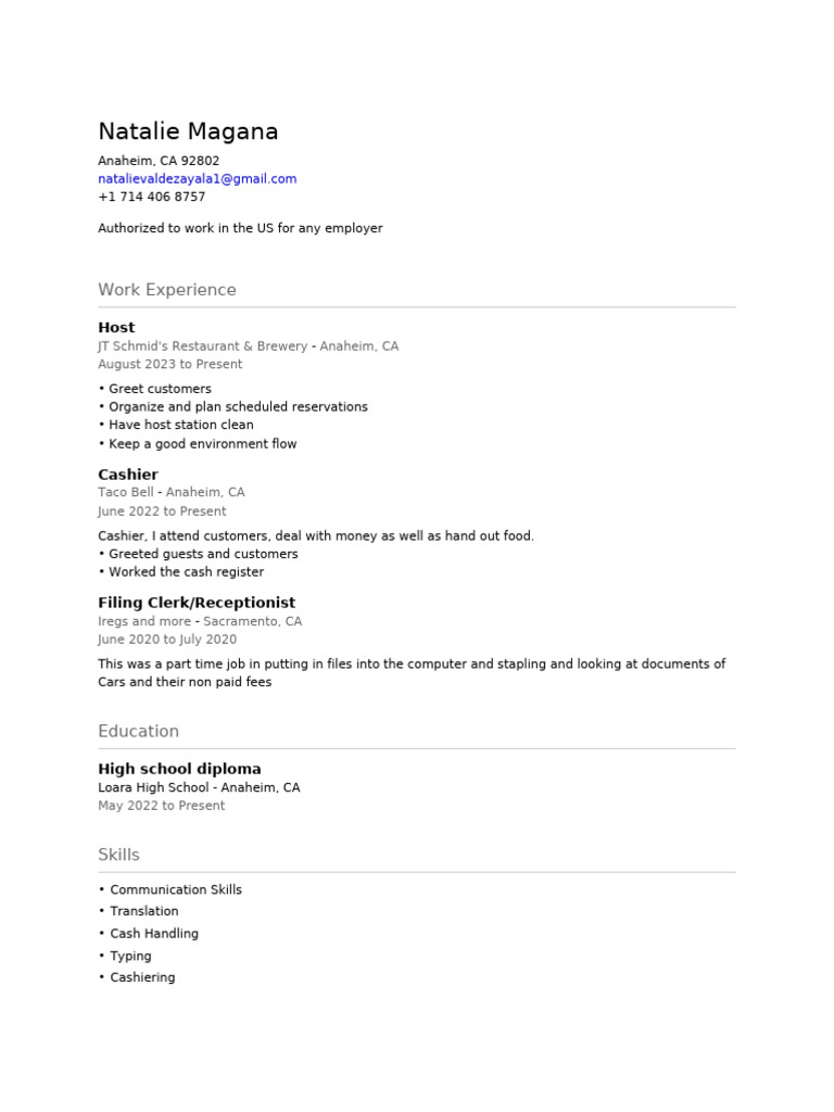Resume 2023 | PDF