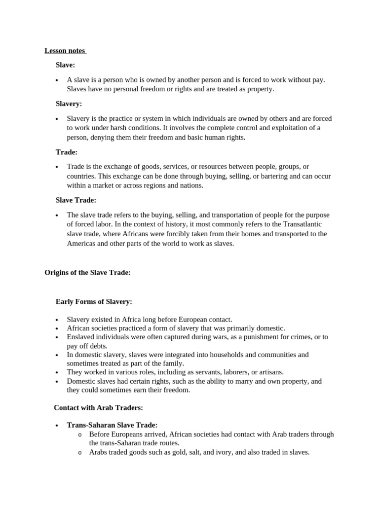 Origins of The Slave Trade | PDF | Slavery | Atlantic Slave Trade