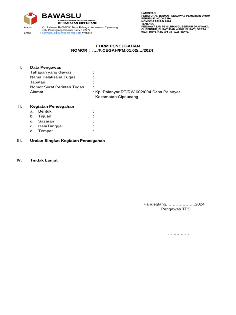 FORM C Kosong New-1 | PDF