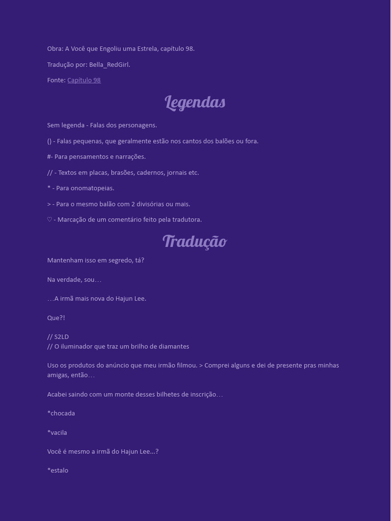 Capítulo 98: Revelações de Hajun Lee | PDF