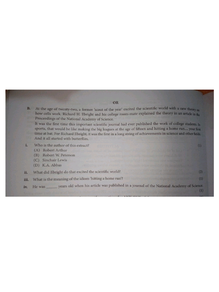 English Practice Extract For Class 10th | PDF