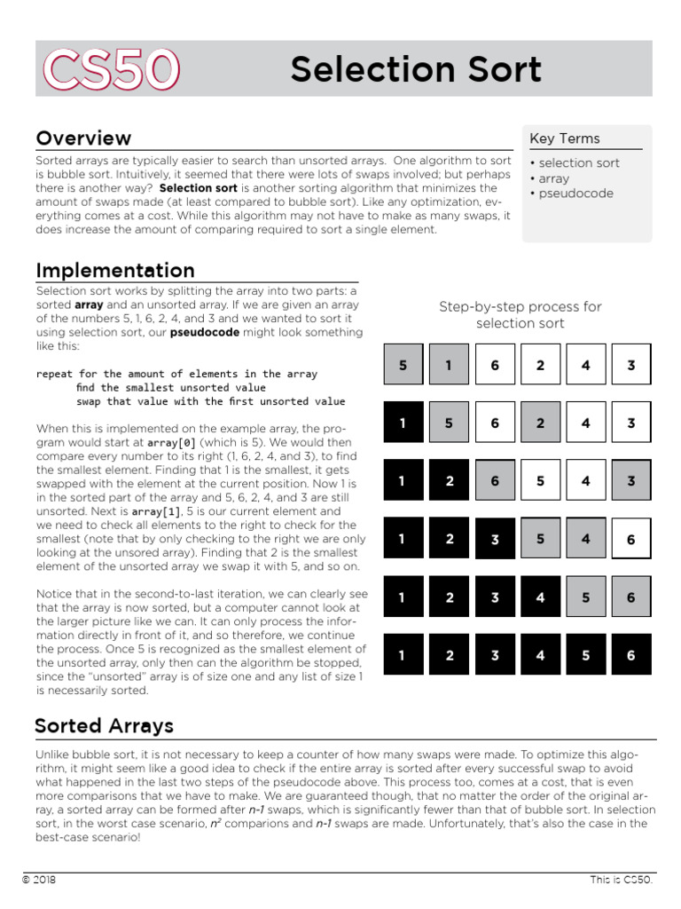 selection_sort | PDF | Computer Programming | Applied Mathematics selection_sort | PDF | Computer Programming | Applied Mathematics