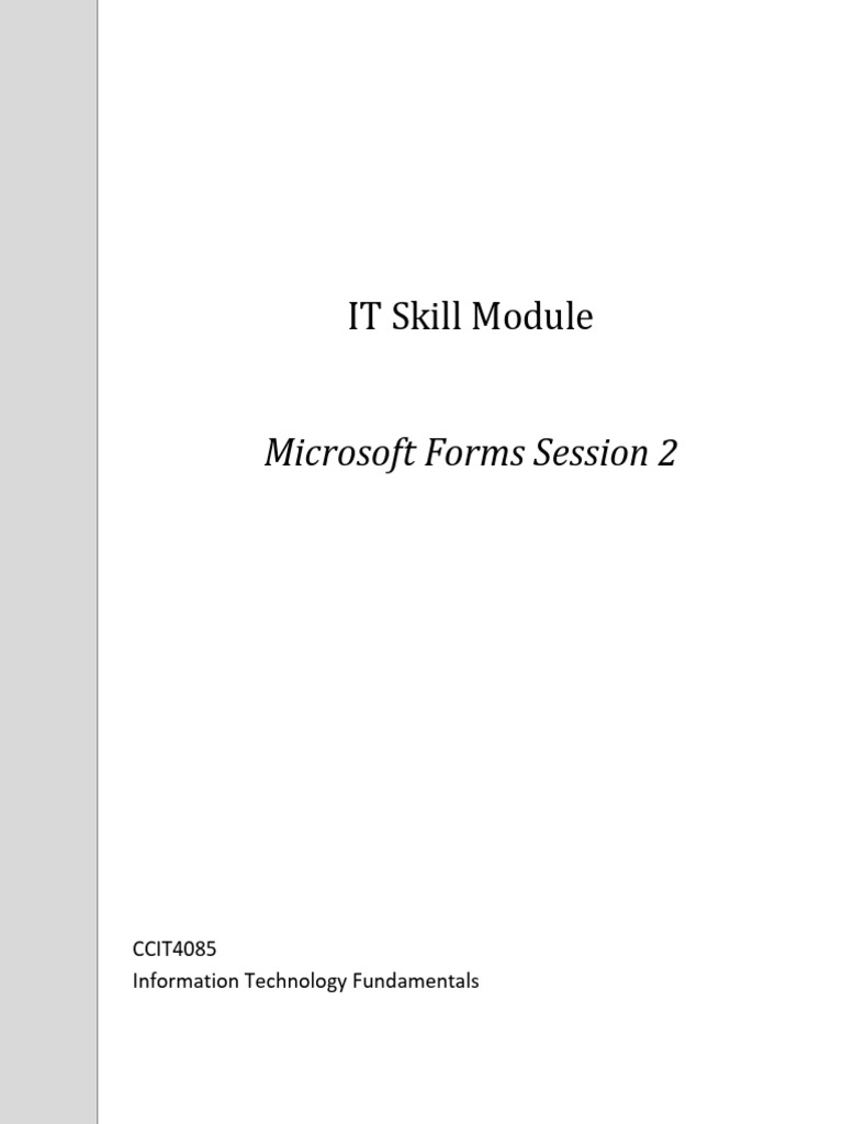 Lab 2 Manual Microsoft Forms Session 2 | PDF | Microsoft Excel | World Wide Web