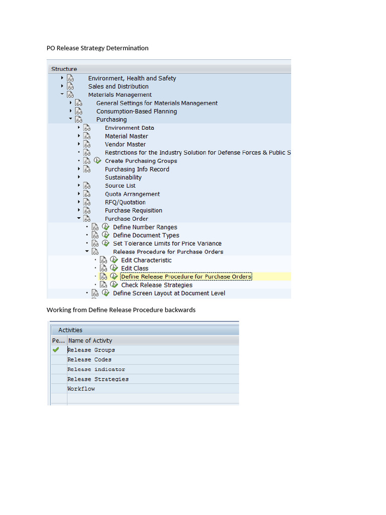Stock - PO Release Strategy Determination123 | PDF
