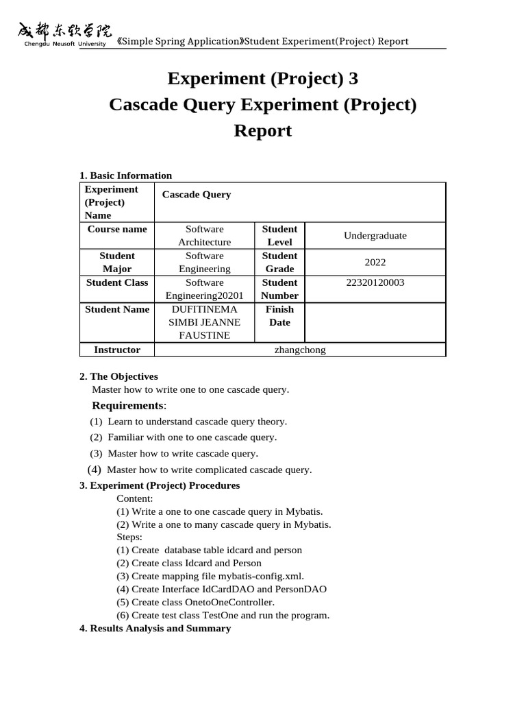 Mybatis Cascade Query Tutorial | PDF
