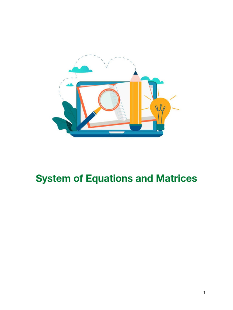 System of Equations and Matrices - Assignment | PDF | Matrix (Mathematics) | Encryption