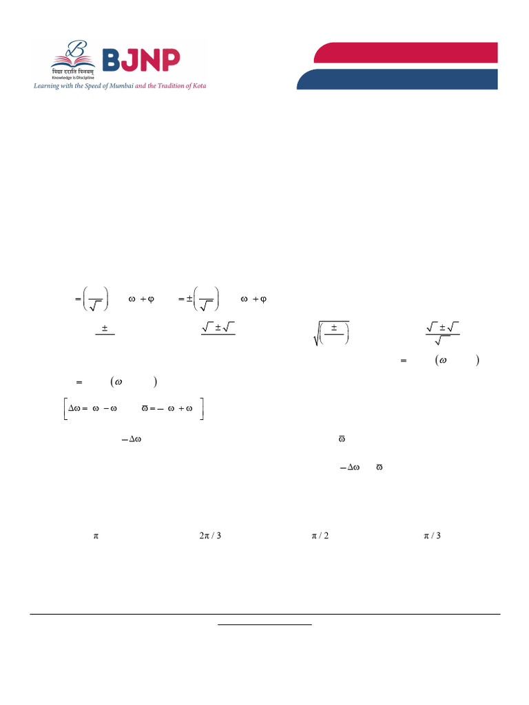 PCM - Jee-25 Batch Paper-1 - 13.11.2024 | PDF | Waves | Refractive Index