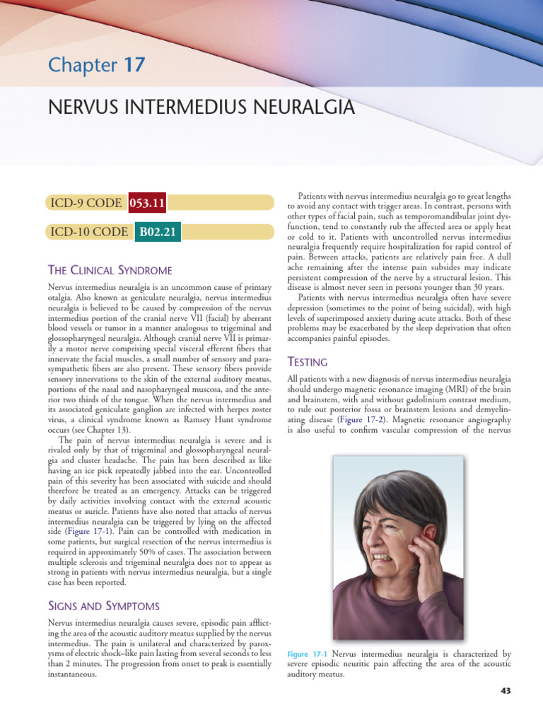Nervus Intermedius Neuralgia: Icd-9 Code Icd-10 Code | PDF | Neurology | Medicine
