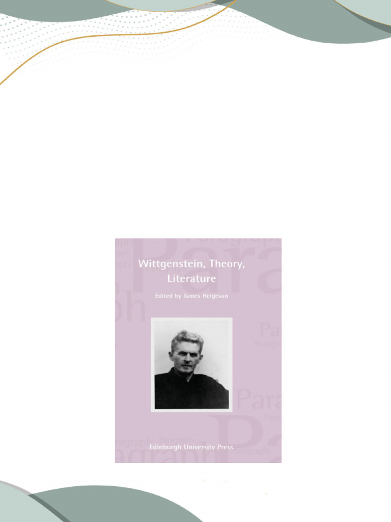 (FREE PDF Sample) Wittgenstein Theory Literature 1st Edition James ...