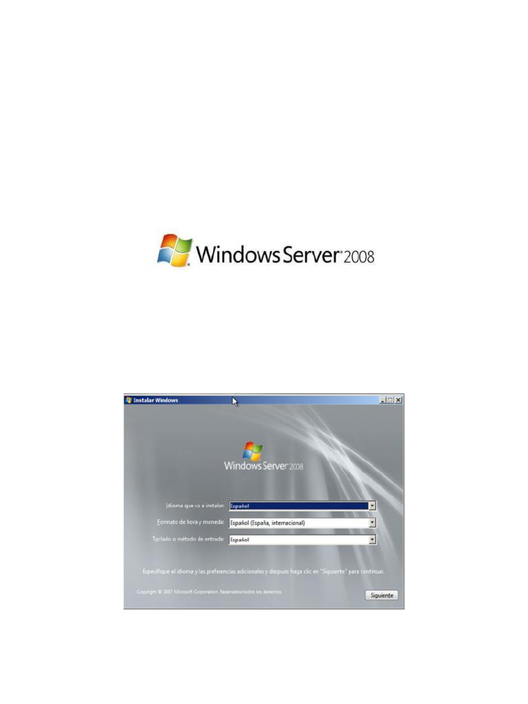 Como Instalar Windows Server 2008 | PDF | Windows Server 2008 | Cortafuegos (informática)