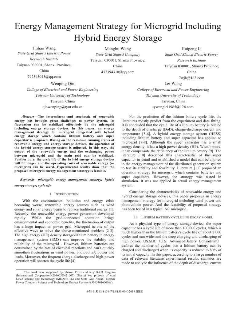 REF 2 | PDF | Distributed Generation | Energy Storage
