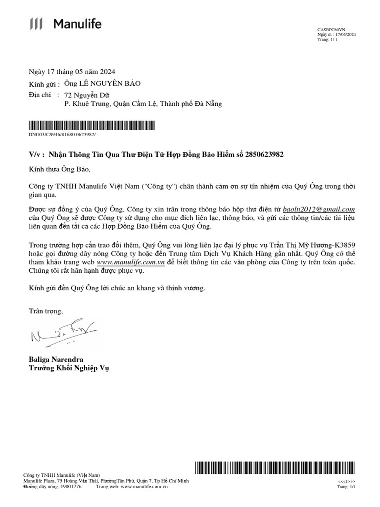 Xác nhận thay đổi hợp đồng - 20240518 PDF | PDF