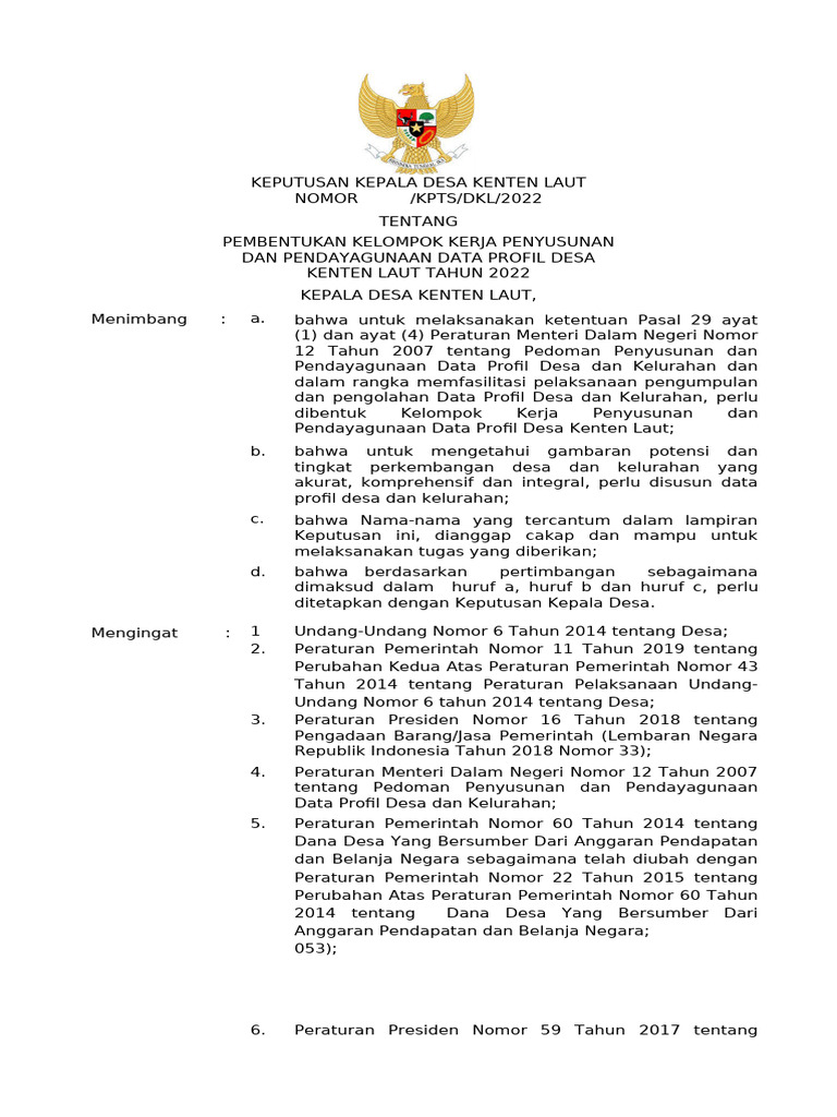 SK Pokja Profil 2020 | PDF