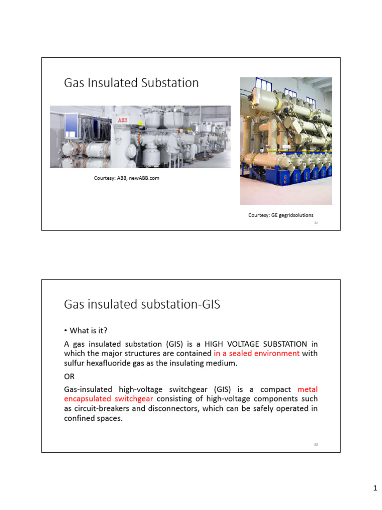 Handouts - Gas Insulated Substation | PDF | Electrical Substation ...