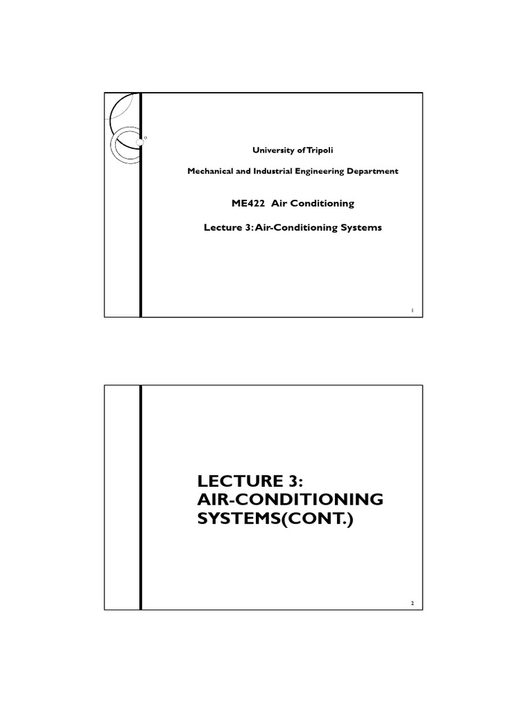 L03-Air-Conditioning_Systems | PDF | Air Conditioning | Civil Engineering