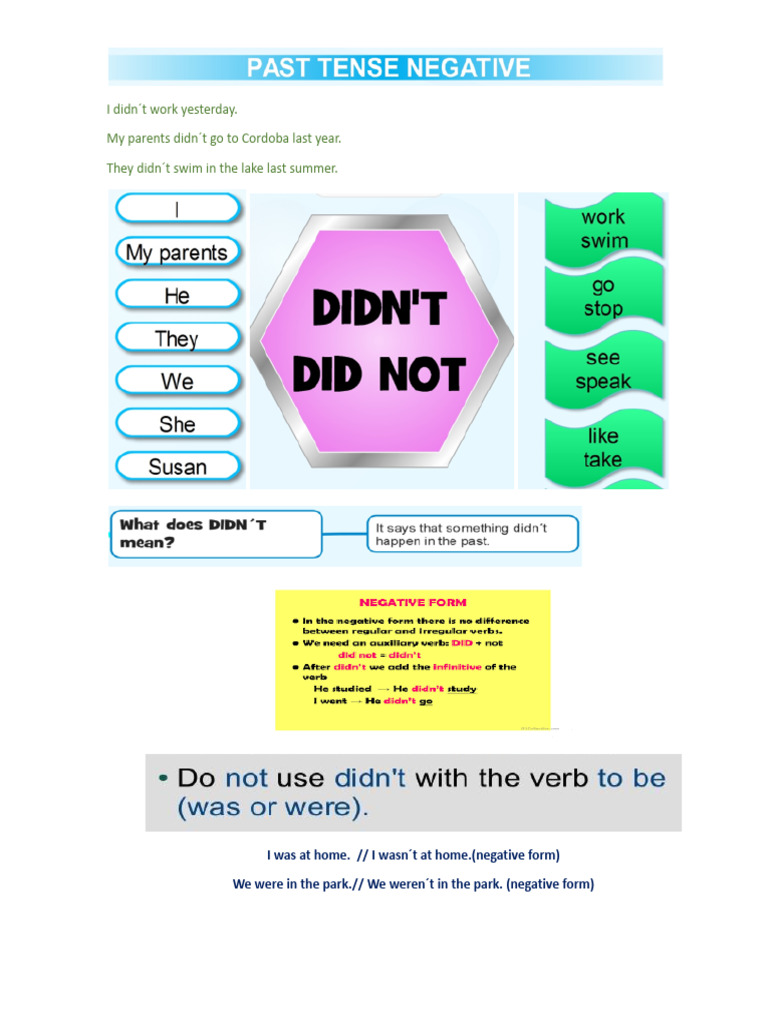 Negative form past simple.docx | PDF