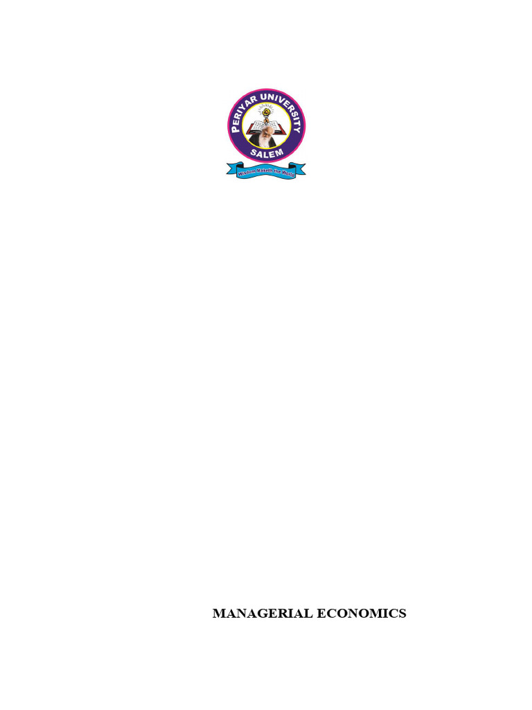 ALLIED-I-MANAGERIAL ECONOMICS | PDF | Demand | Elasticity (Economics)