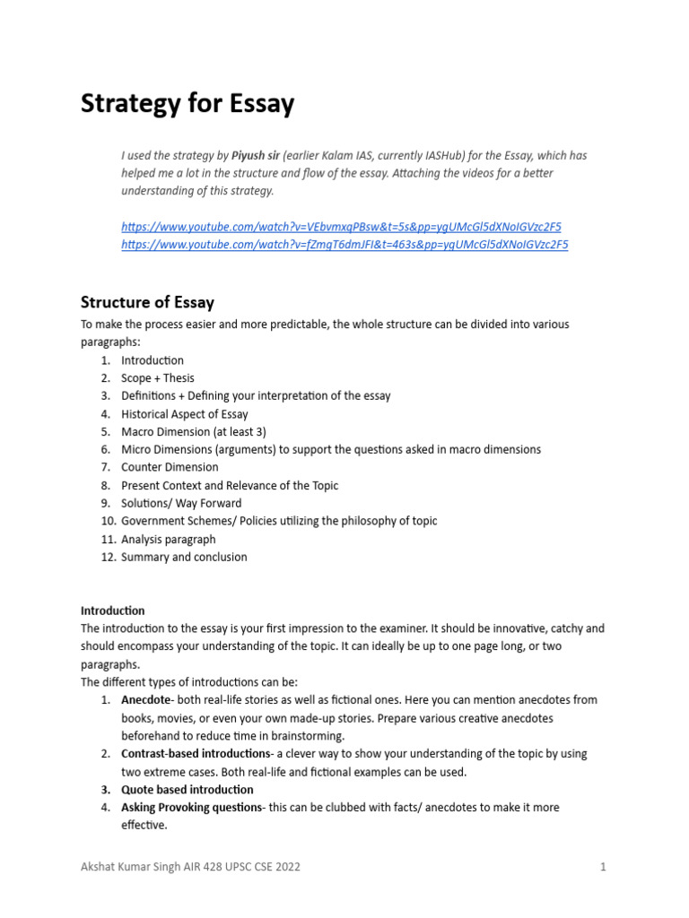 Essay Writing Strategy Guide | PDF | Essays | Human Communication