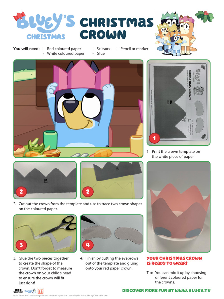 BBC_Bluey_Christmas-BCrown_Instructions_FA Festival Crown | PDF ...