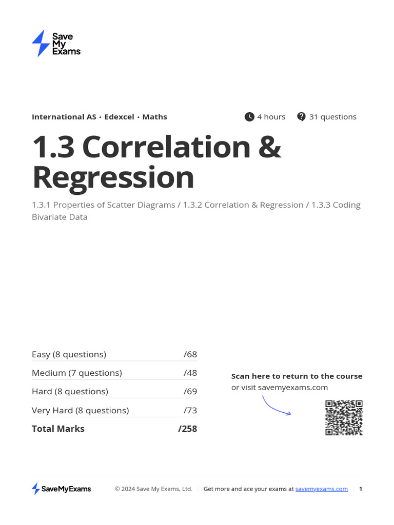 1 3 Correlation Regression jYMCtkvRAlEsm | PDF | Linear Regression | Regression Analysis